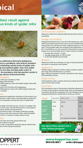 Spical Technical Leaflet | Koppert US